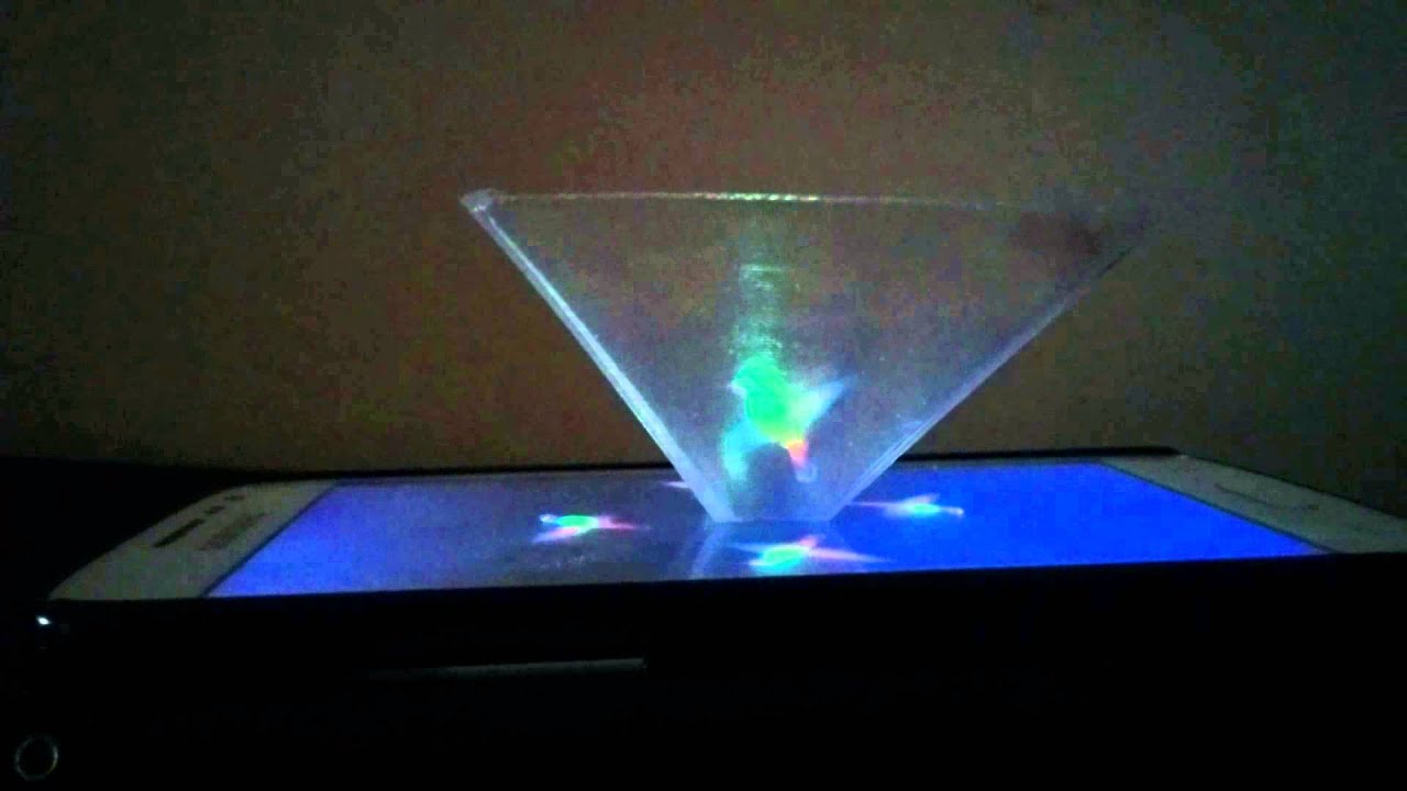 3D printed holographic pyramid - YouTube