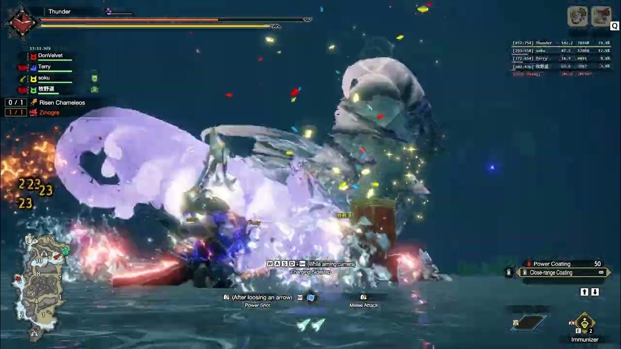 Monster Hunter Rise Sunbreak - Gameplay 242 - Anomaly Investigation: Risen Chamaleos - Zinogre ...