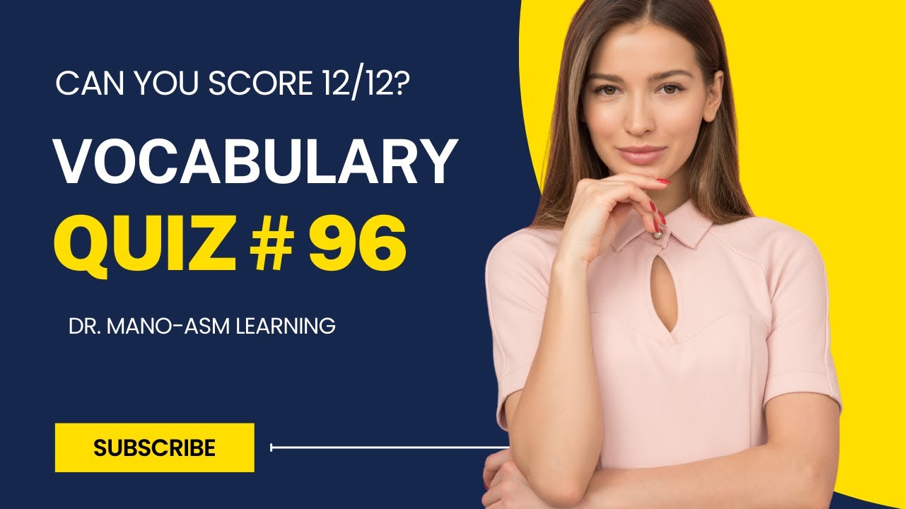 How To Improve Your English Vocabulary With Quizzes. (Advance). - YouTube