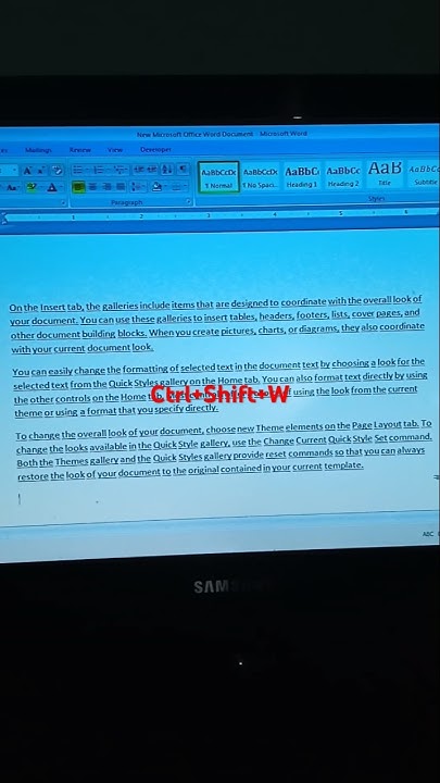 Shortcut key of underline words only in Ms word #shots - YouTube
