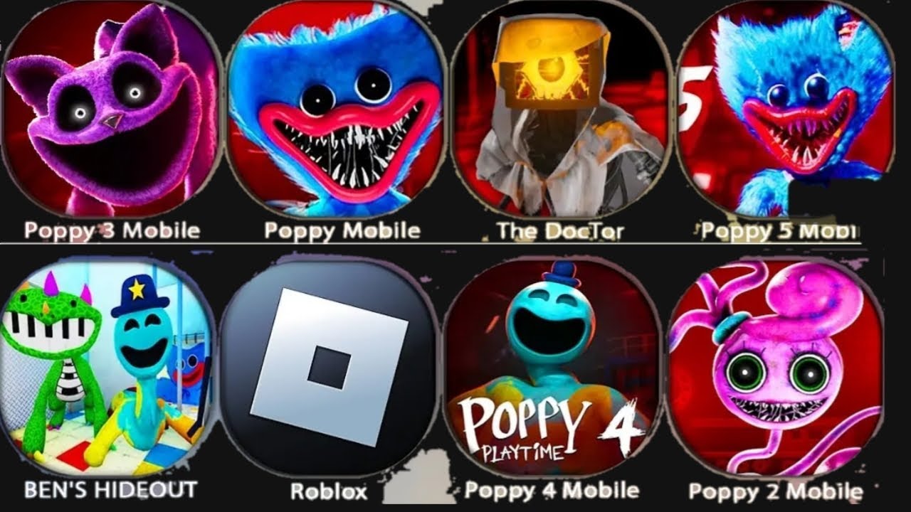 Poppy Playtime Chapter 1 2 3 4 Mobile,Poppy Playtime 5,ROBLOX: DOOEY ...