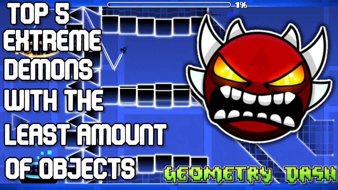 TOP 5 EXTREME DEMONS WITH THE LEAST AMOUNT OF OBJECTS IN GEOMETRY DASH top-5-extreme-demons-with-the-least-amount-of-objects-in-geometry-dash