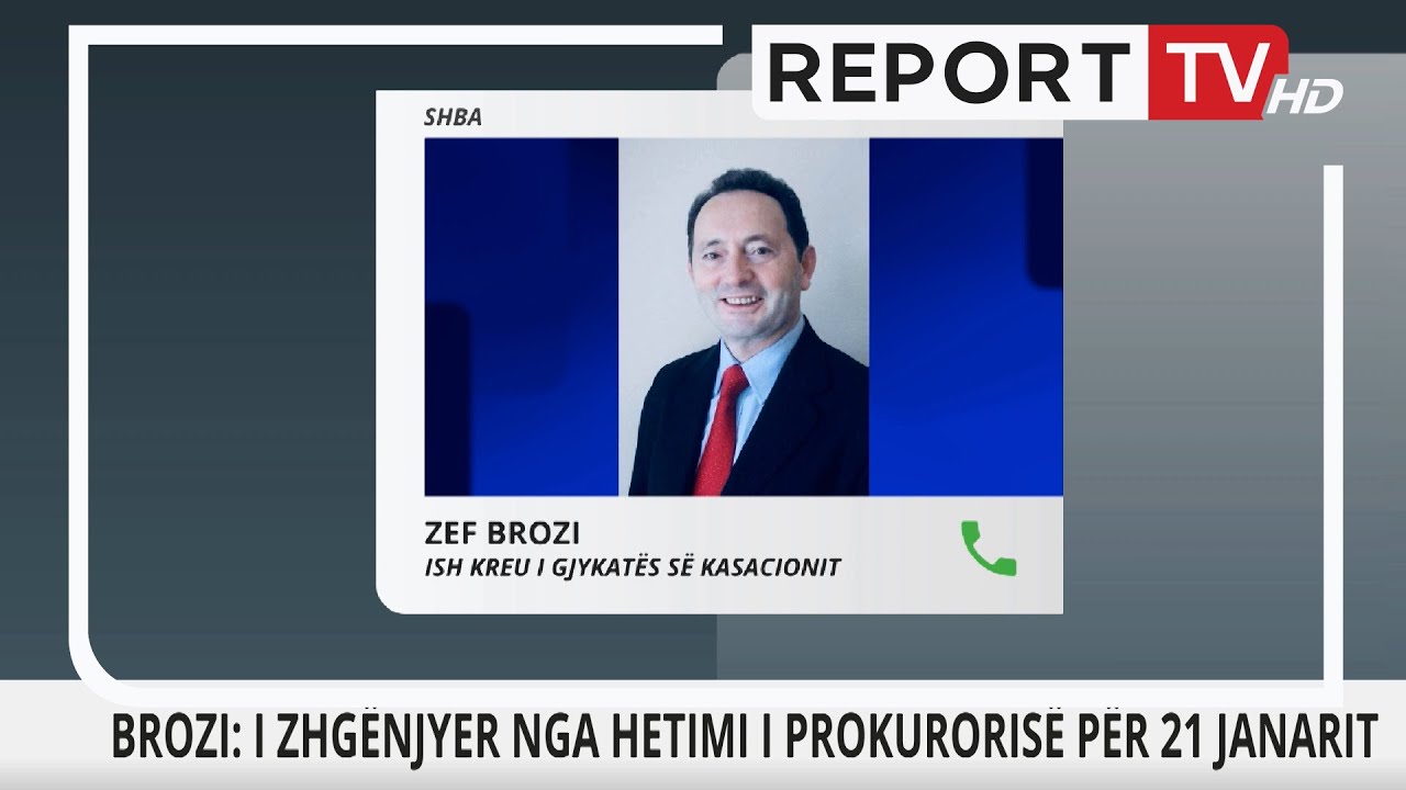 Zef Brozi për Report Tv: Ndëshkimi Berishës, shërbim i madh për vendin ...