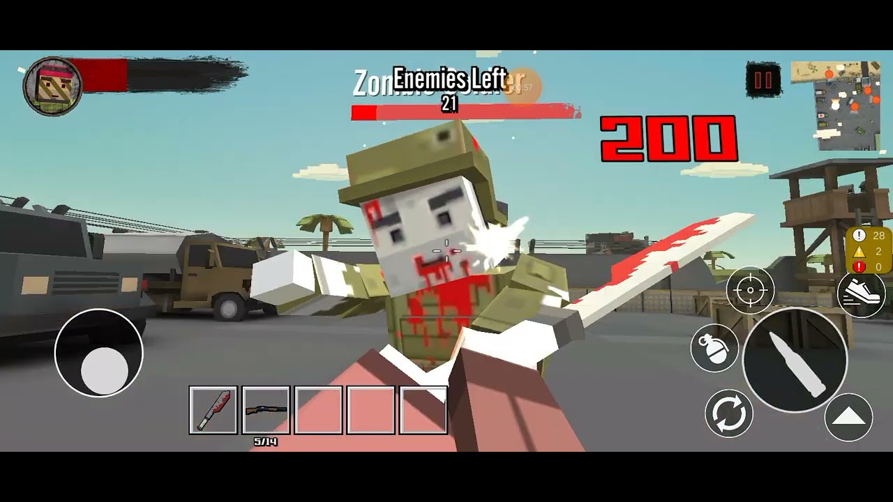 Blocky Zombie Survival 2: The Military Base - YouTube