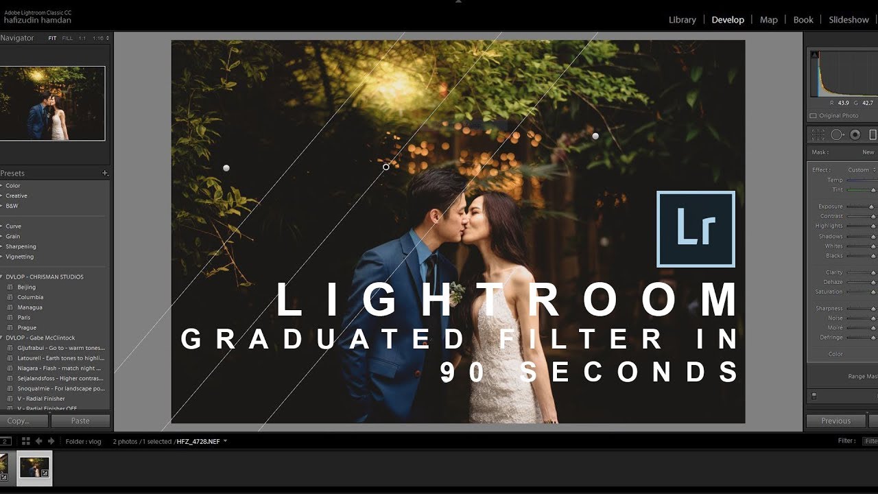 (Tutorial) Using Graduated Filter in Lightroom - 90 SECONDS OF EDITING ...