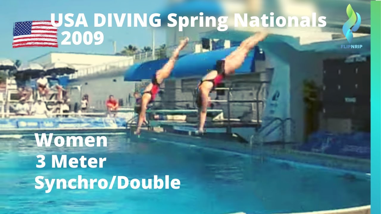 2009 Women 3 Meter USA Diving Double / Synchro Semis - Spring Senior ...