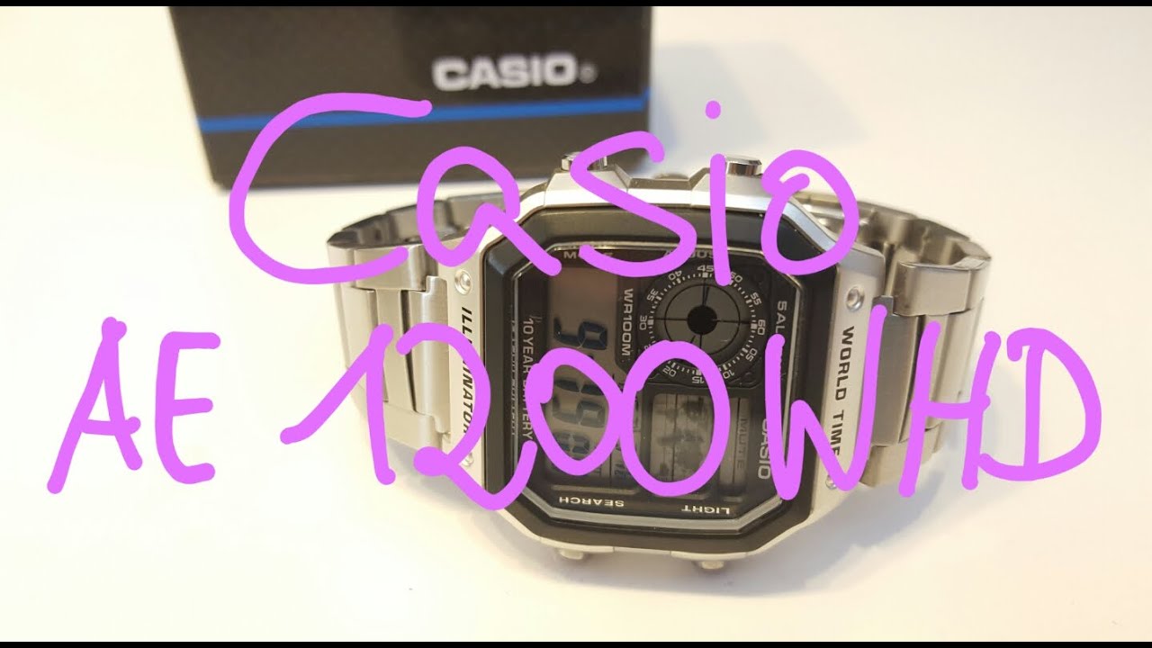 Casio AE 1200 WHD Digital Watch Overview - YouTube
