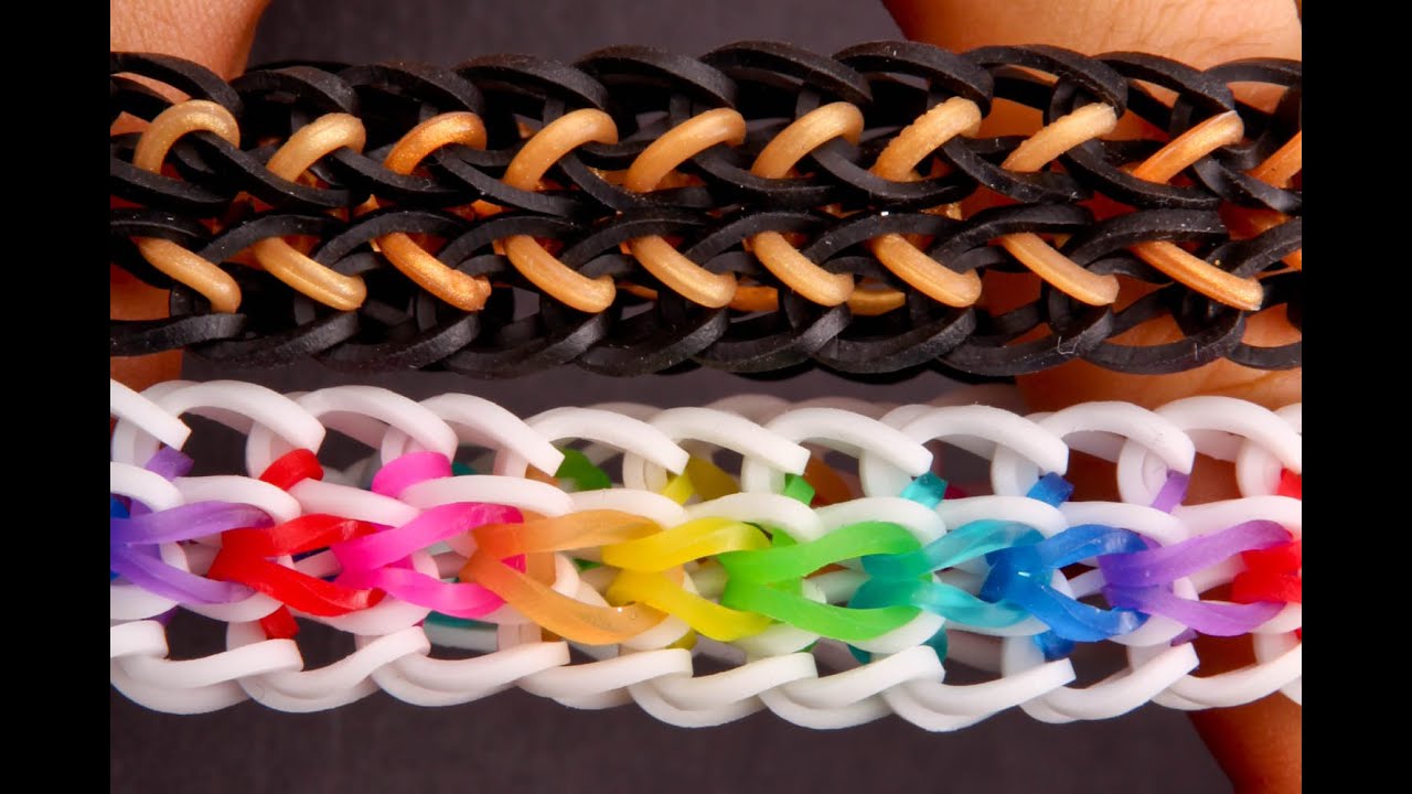 Gorge Stud Chain - Rainbow Loom Nederlands Armband Tutorial - YouTube