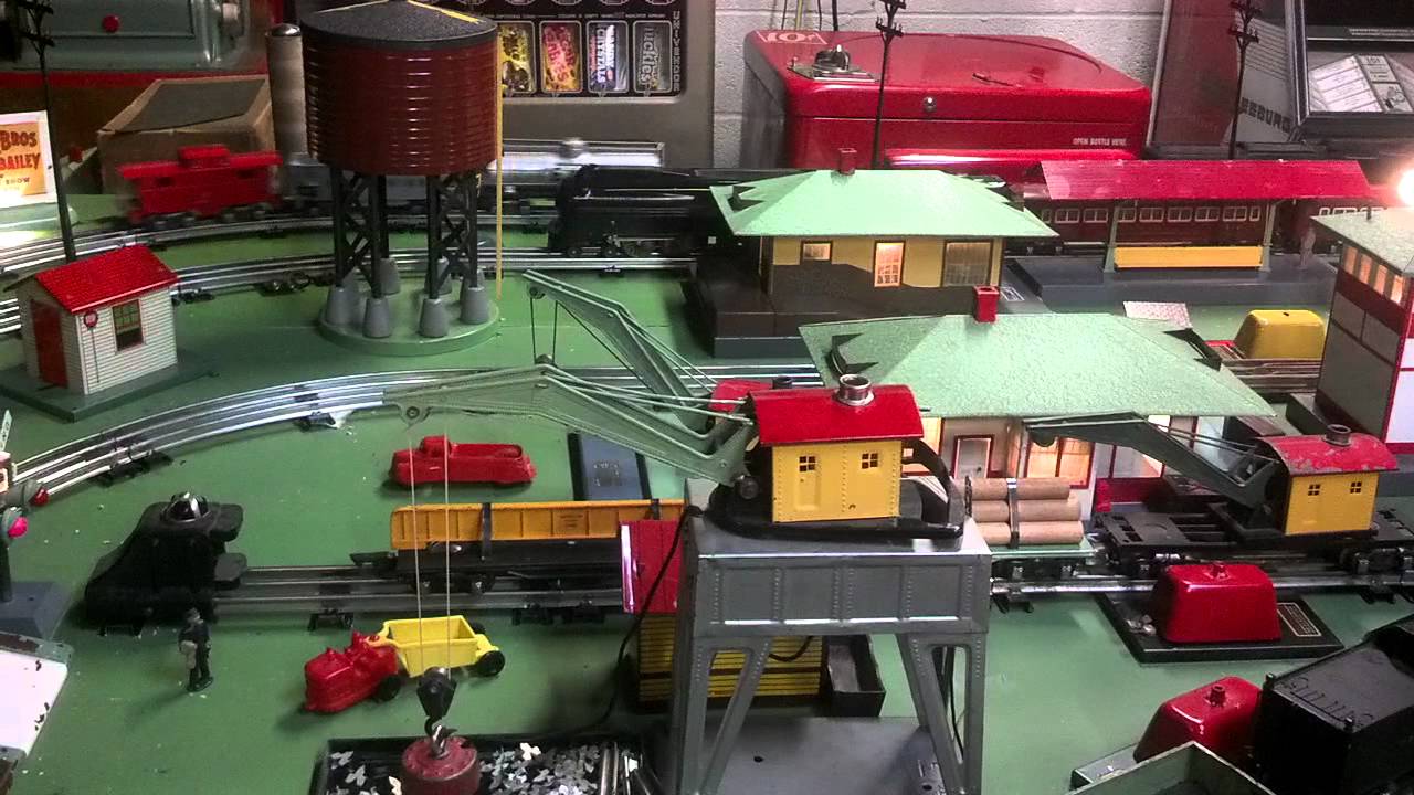 My latest Prewar American Flyer 3/16" layout - YouTube