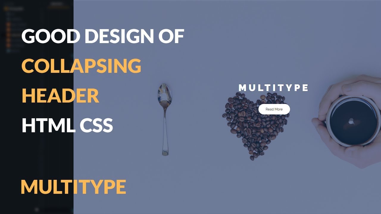 Good Design Of Collapsing Header Html Css Youtube 1101