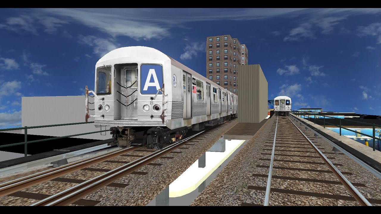 OpenBVE TFO: Two R42 A Trains Departing Far Rockaway - Mott Avenue ...