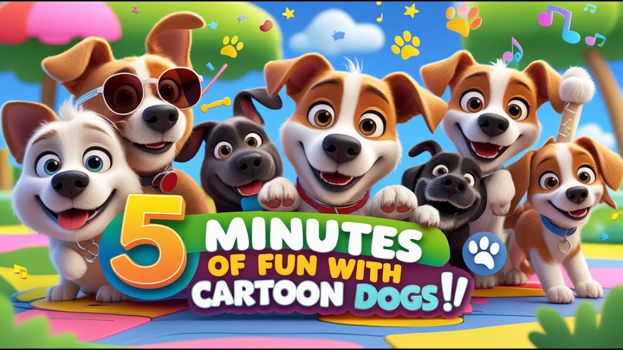 5 Minutes of Fun! Animated Cartoon Dogs That Will Steal Your Heart 🐶🎥 ...