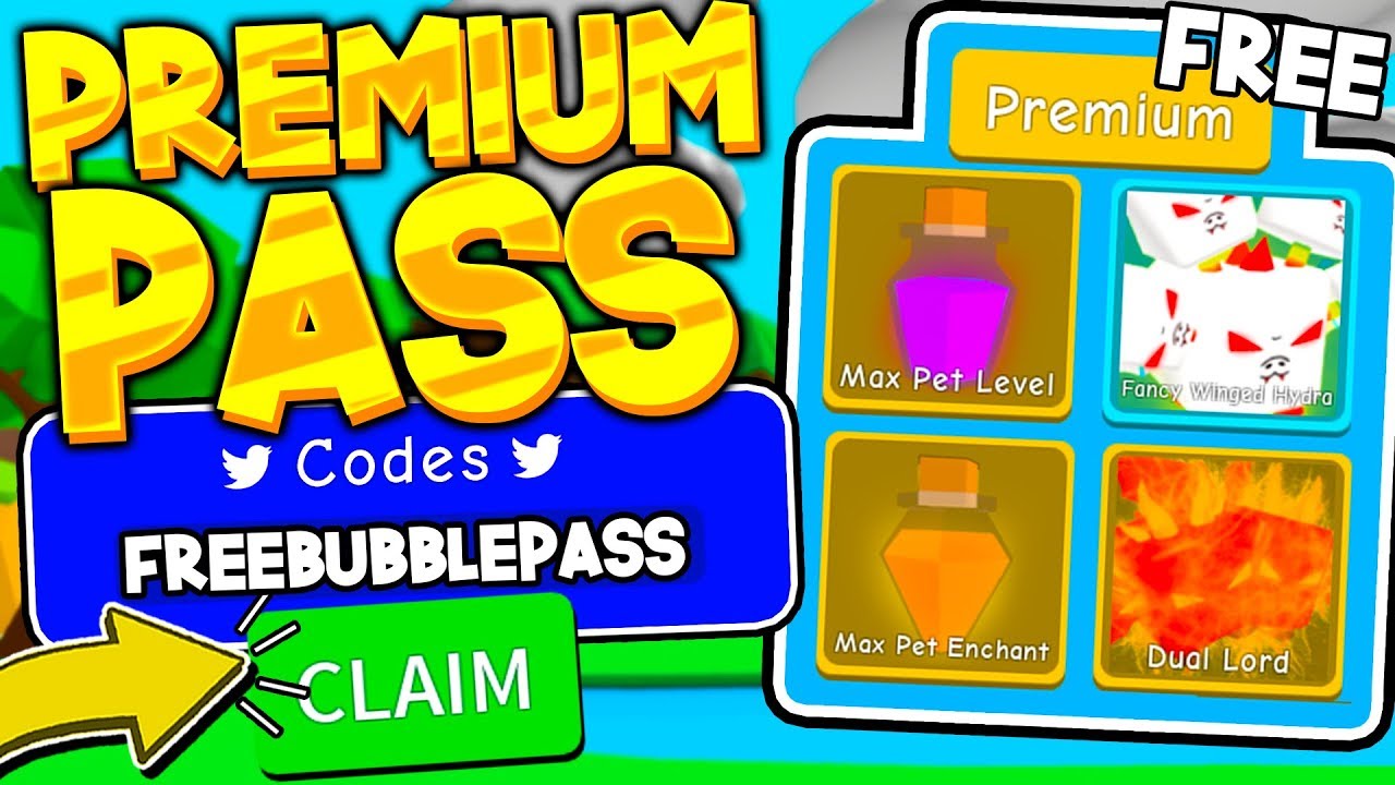 How To Get A FREE PREMIUM BUBBLE PASS In BUBBLE GUM SIMULATOR! (Roblox ...