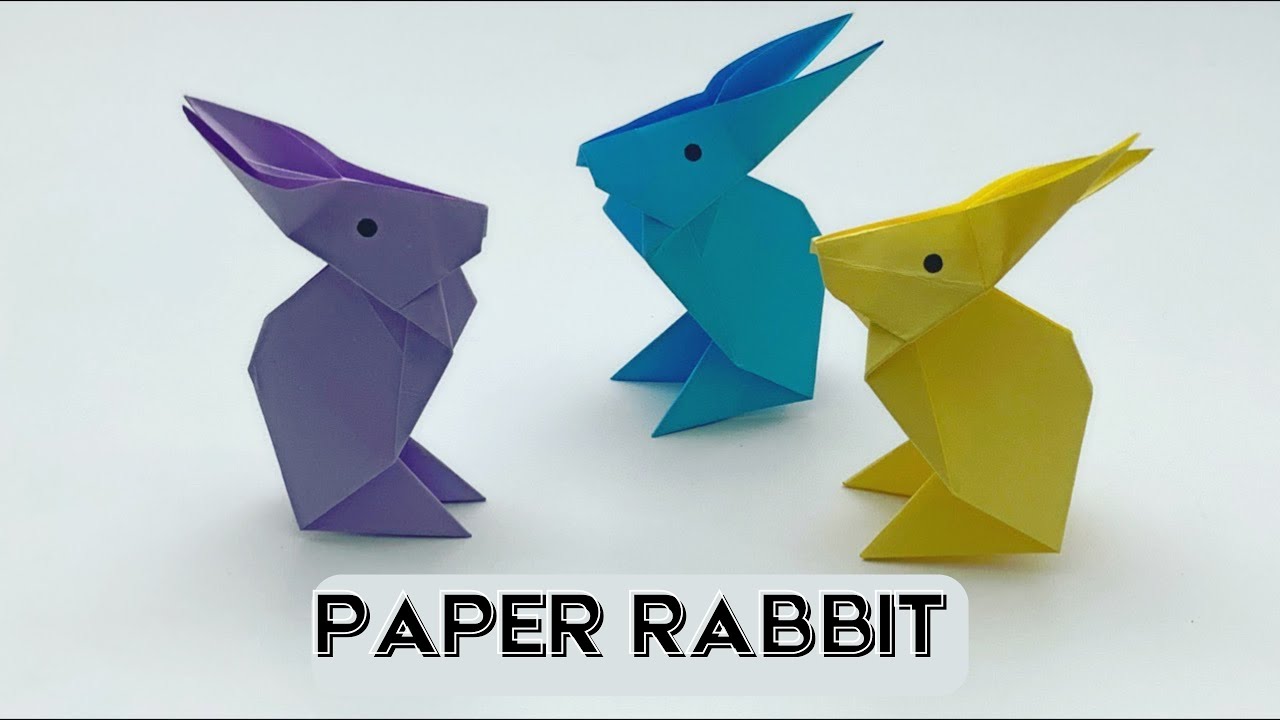 Easy Paper RABBITCraft for Kids | Step-by-Step Origami RABBIT | Fun ...