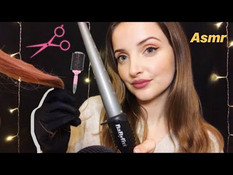 ASMR- Hairdresser Cuts And Styles Your Hair, Extremely Relaxing - YouTube