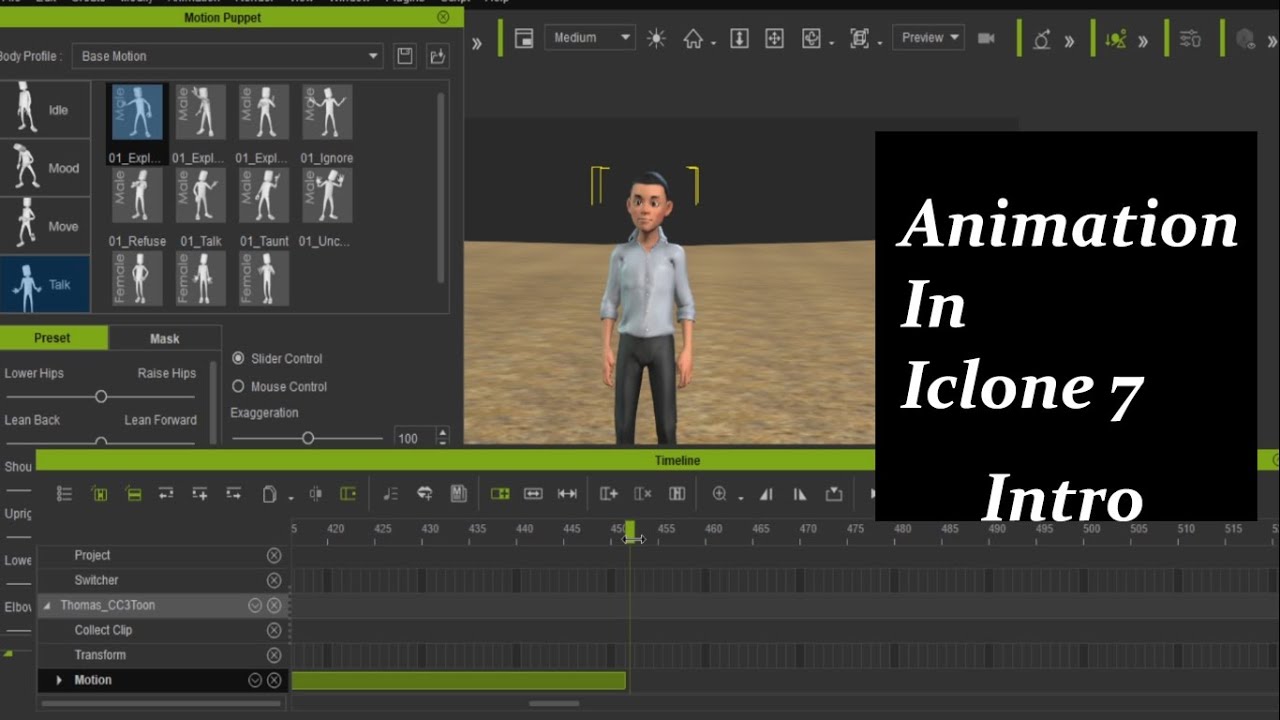 Animation in Iclone 7 - YouTube