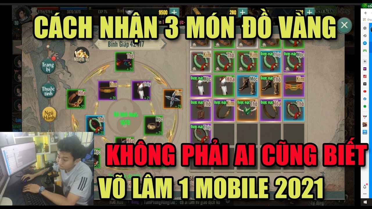 CÁCH LẤY 3 ĐỒ CAM CỰC NGON - KÍCH HOẠT NGŨ HÀNH "VÕ LÂM TRUYỀN KỲ 1 ...