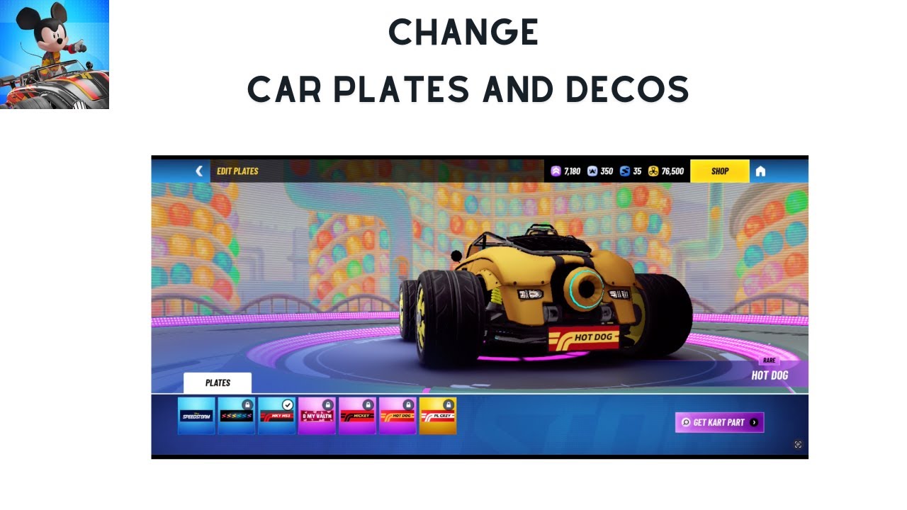 How to change Car Plates and Decos in Disney SpeedStorm - YouTube