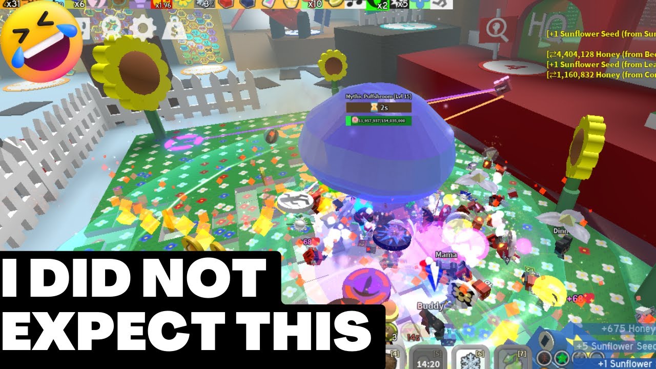 I FOUND A MYTHIC PUFFSHROOM BEE SWARM SIMULATOR - YouTube