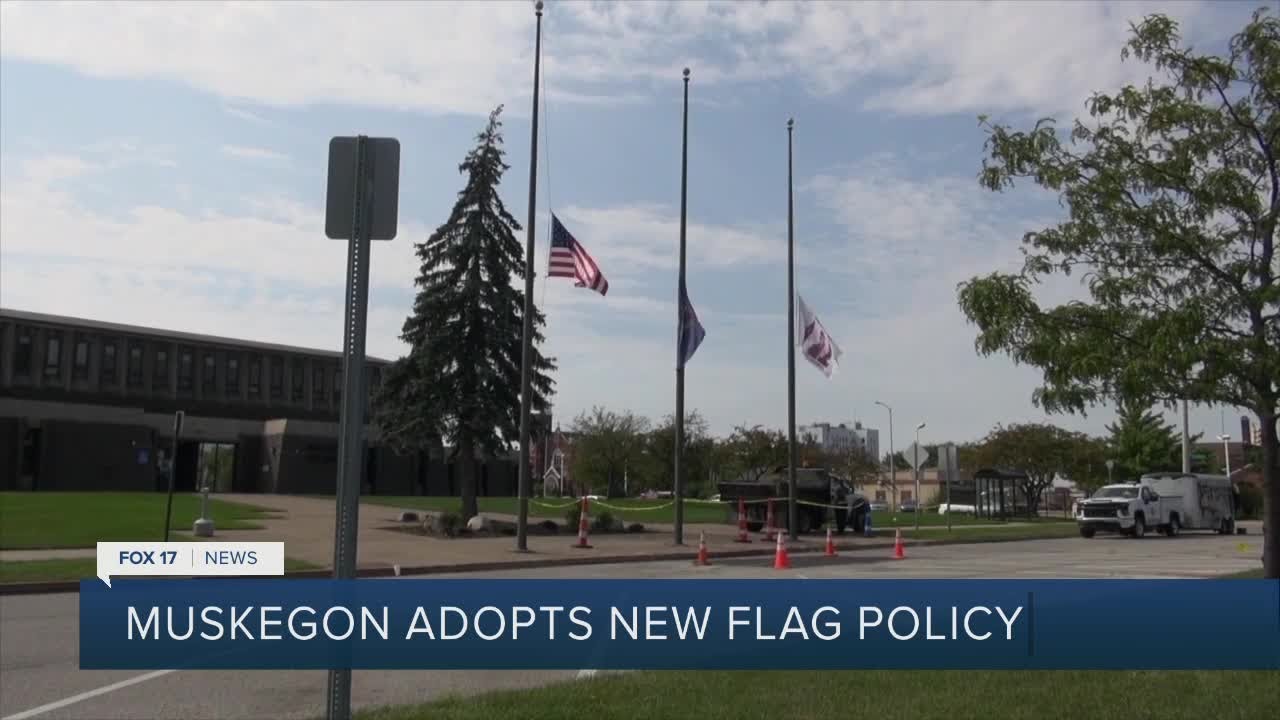 Muskegon City Hall flag policy - YouTube