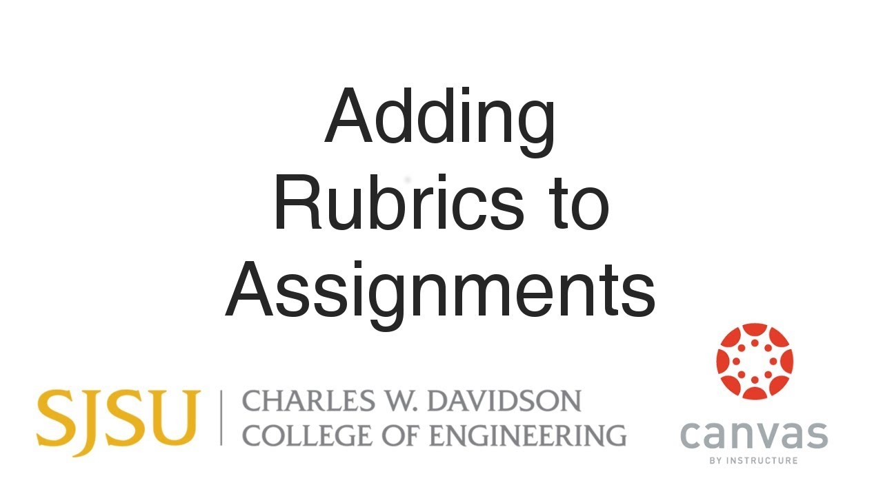 How To Add A Rubric To Your Canvas Assignments YouTube How To Add A Rubric To Your Canvas Assignments YouTube