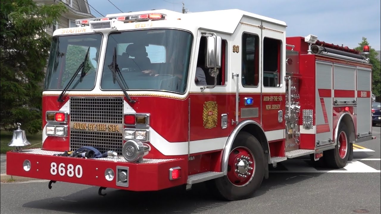 Avon By The Sea Fire Department Engine 86-80 Responding 7/7/24 - YouTube