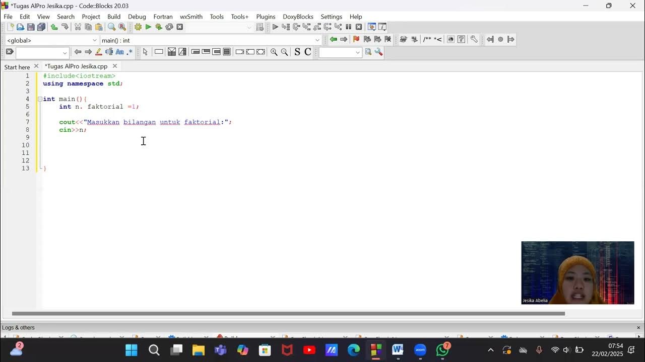 Program menghitung faktorial - YouTube
