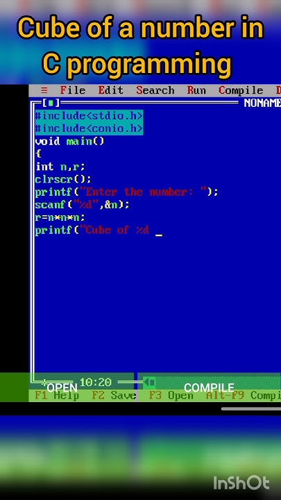 Cube Of A Number In C Programming Language Cprogramming Coding Shorts Clanguage Cube Youtube 