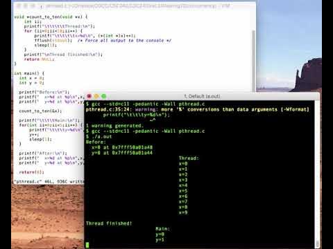 Concurrency in C - pthreads - YouTube
