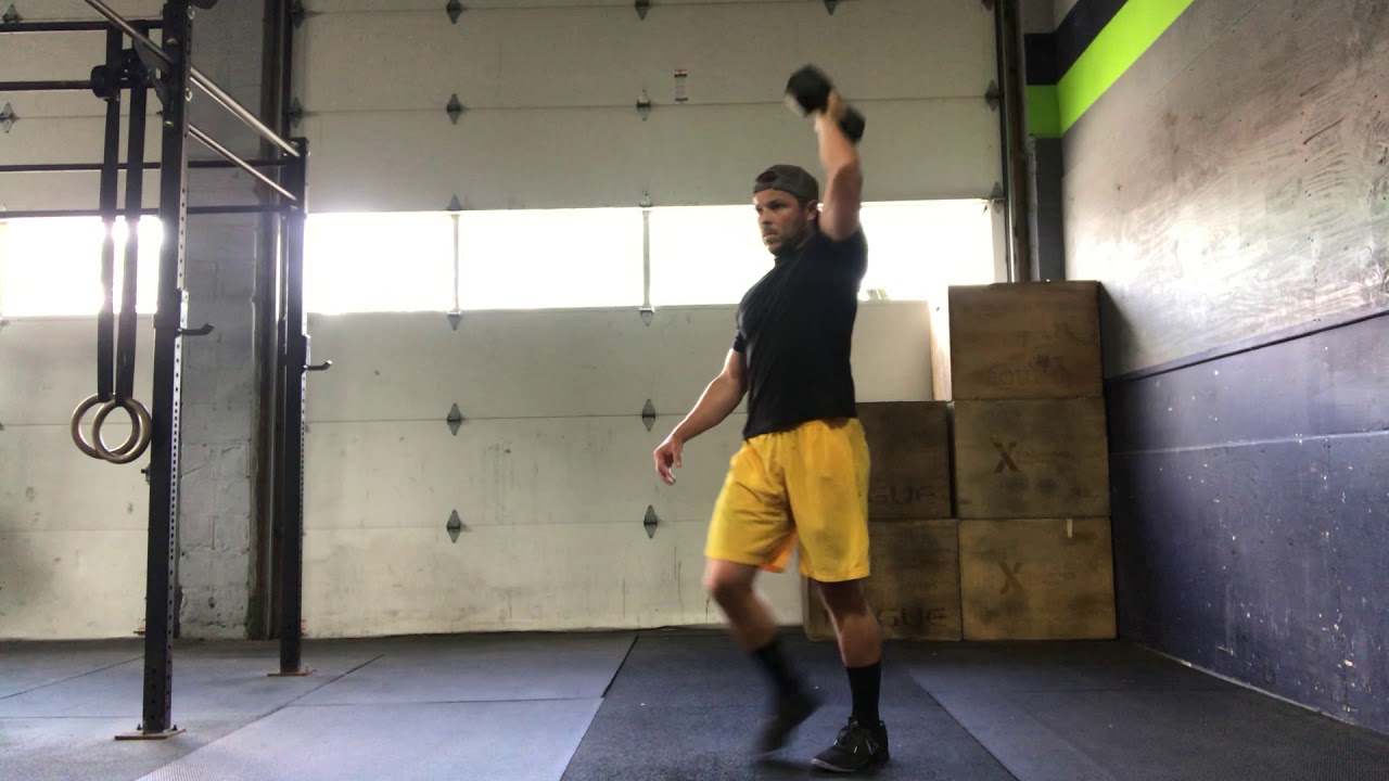 Single Arm DB Forward Lunge Thruster - YouTube
