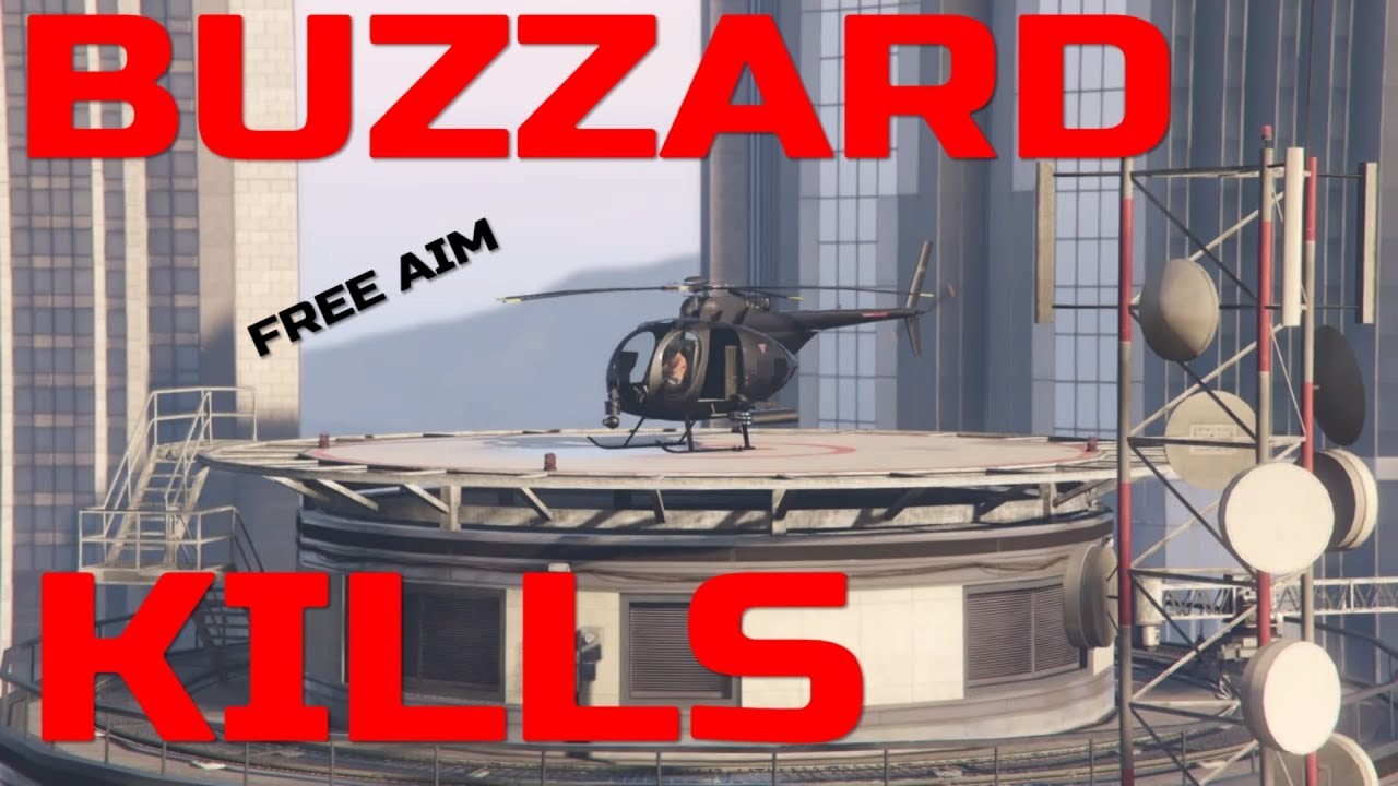GTA 5 Buzzard kill montage free aim (compilation #38) - YouTube