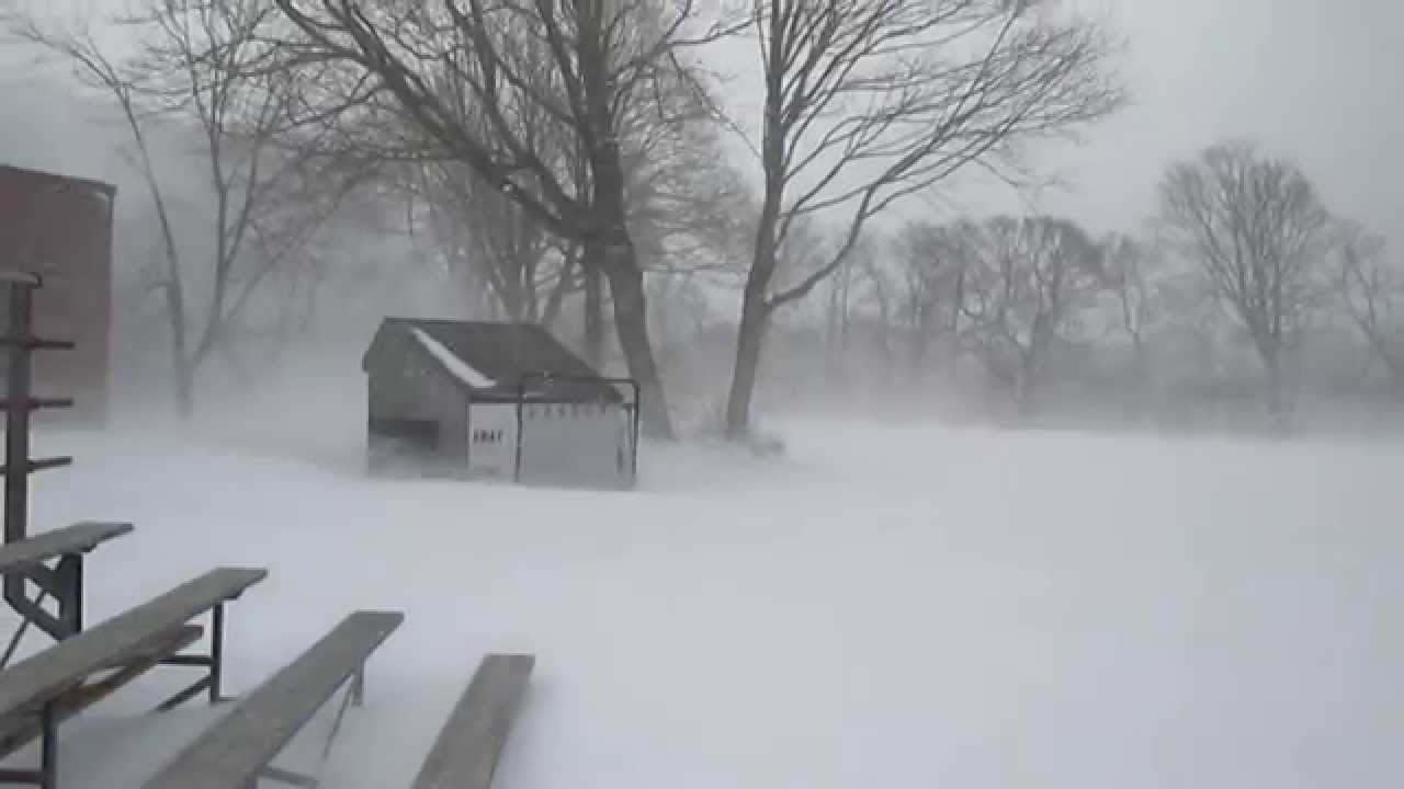 Cape Cod Ballfield In A Blustery Blizzard - YouTube