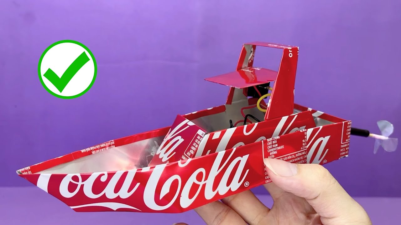 Build an Incredible Boat with Soda Cans and a DC Motor - DIY - YouTube