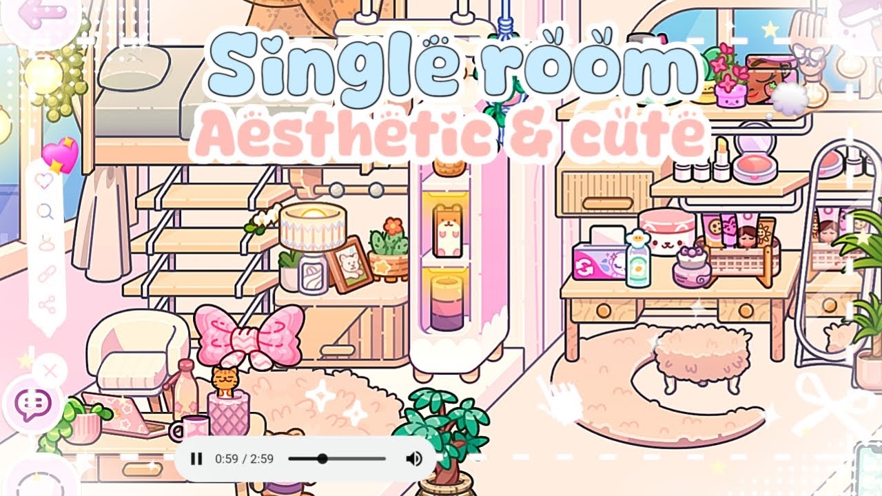 Dekor Single room Aesthetic and cute! 🎀 || avatar world decor || room ...