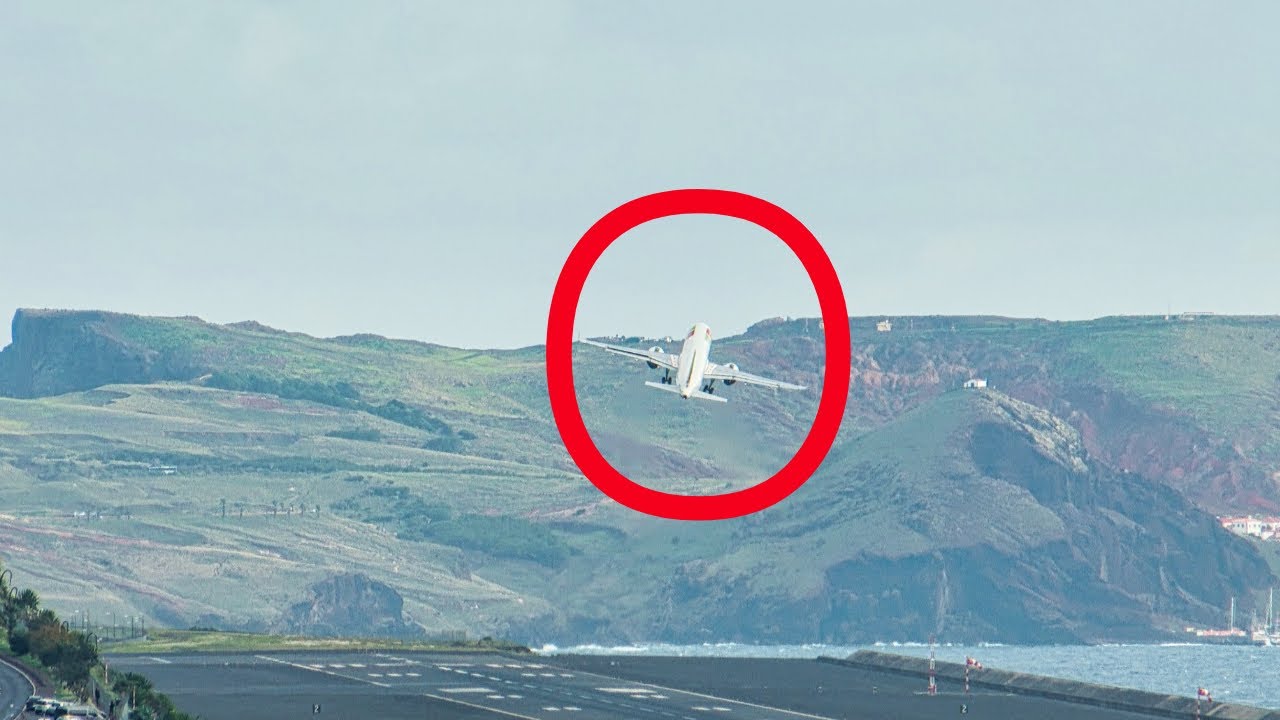 WINDSHEAR AT TAKEOFF TAP Airbus A320N at Madeira Airport - YouTube