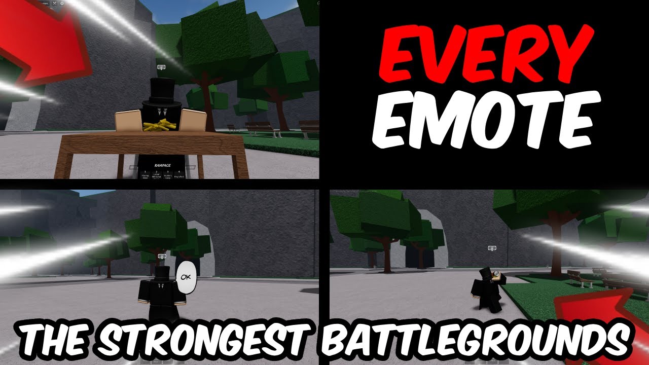 Every emote in The Strongest Battlegrounds! - YouTube