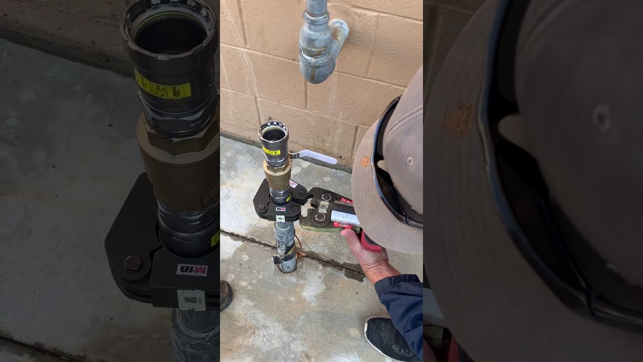 M18 Milwaukee mega press gas line repair. - YouTube