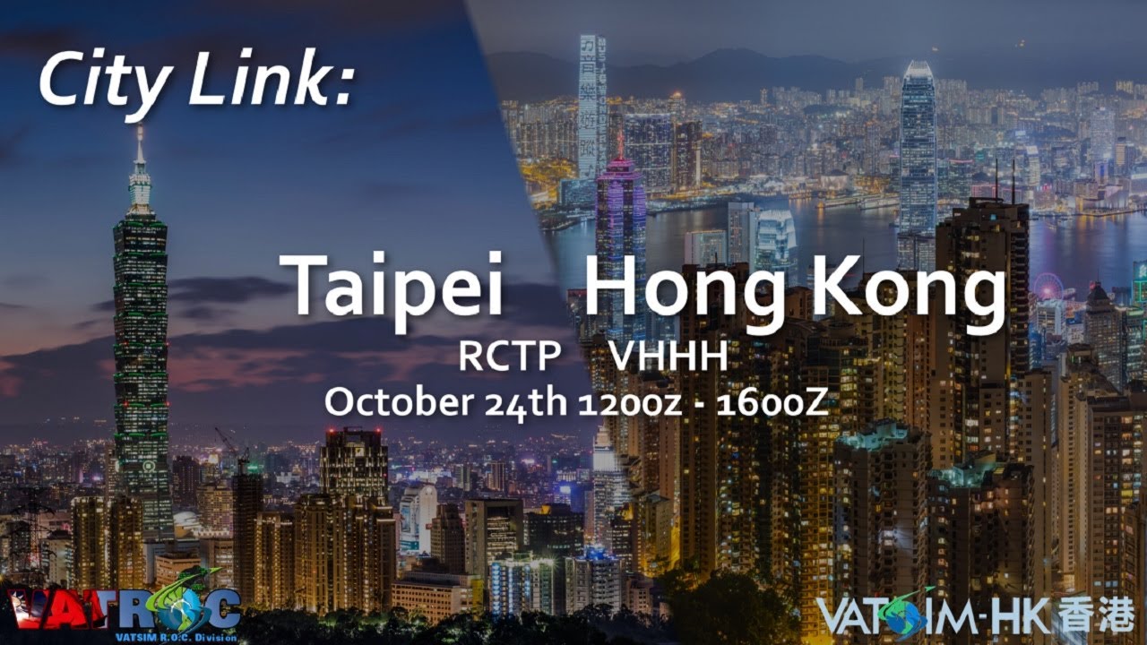 Simulator Prepar3D v4.5 - Vatsim Hongkong(VHHH) - Taipei(RCTP) - YouTube