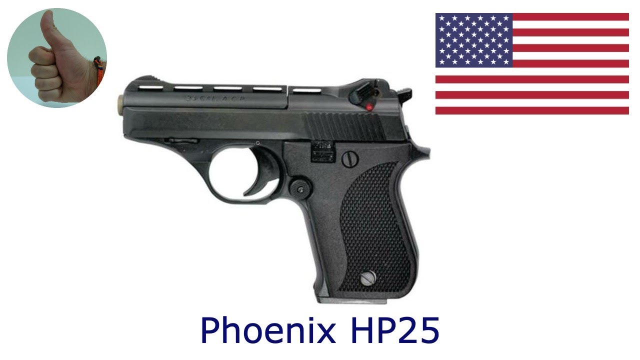 Phoenix HP25, .25 ACP (6,35x16 mmSR/6,35 mm Browning) - YouTube