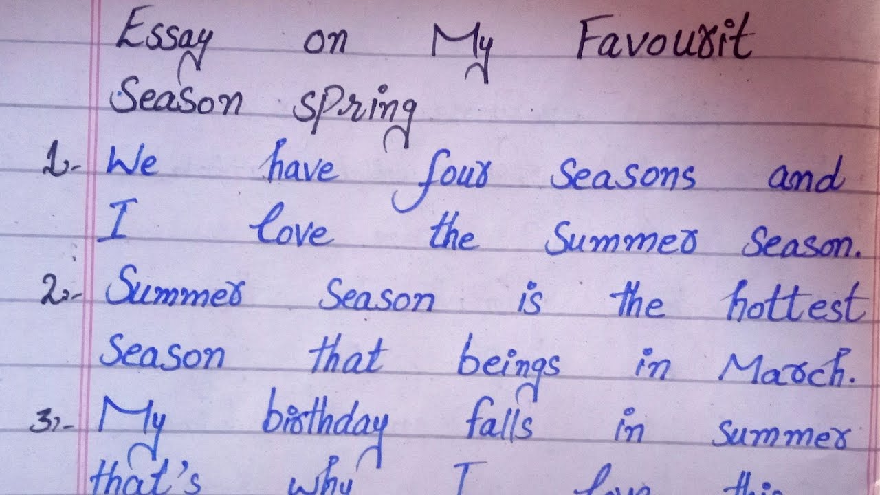 Essay On My Favourite Season Spring Your Favourite Season Spring | SR ...