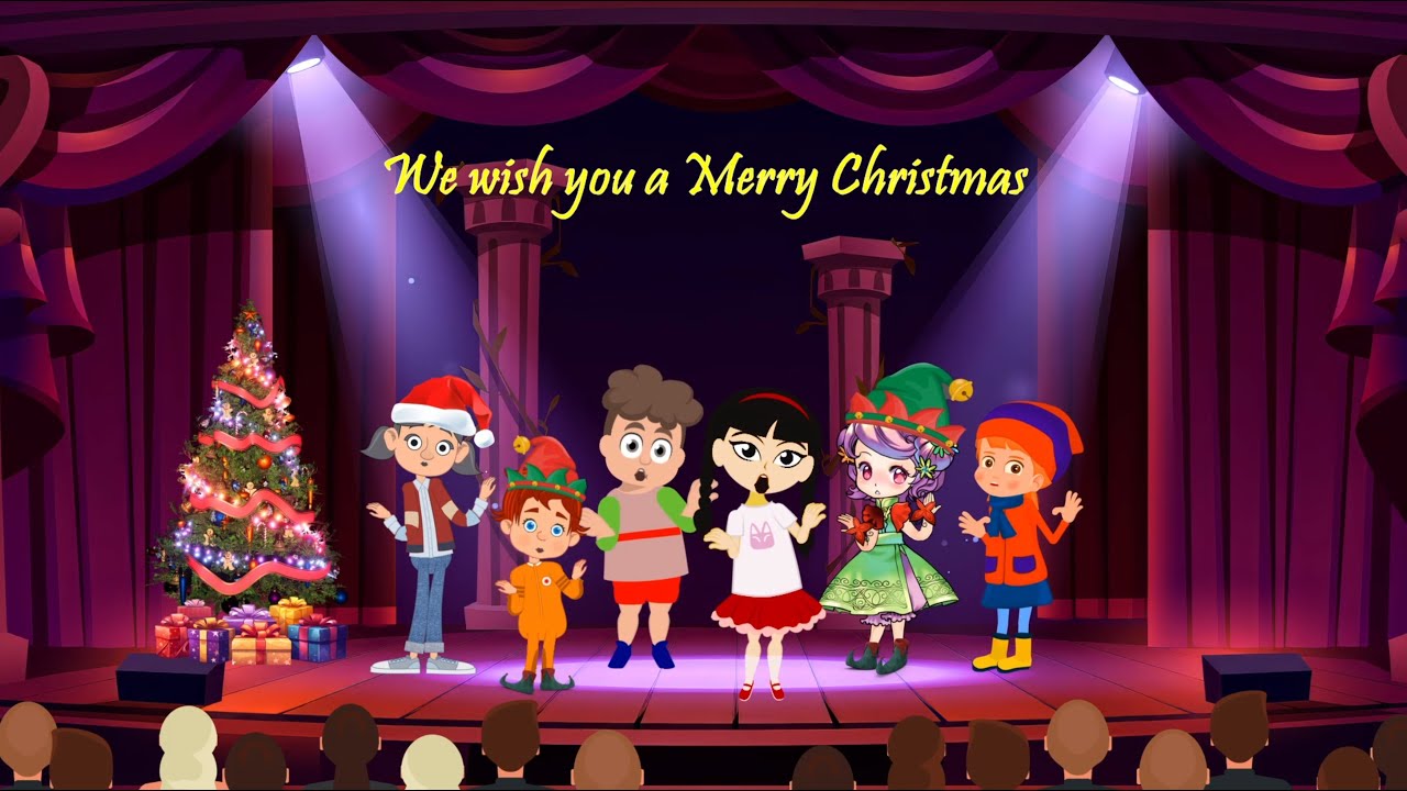We wish you a Merry Christmas! Children song. Sung by kids choir for ...