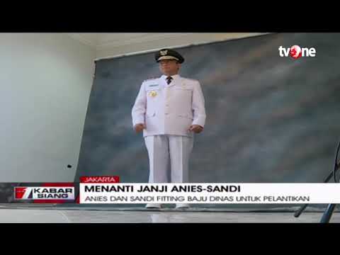 Anies dan Sandi Fiting Baju Dinas Untuk Pelantikan