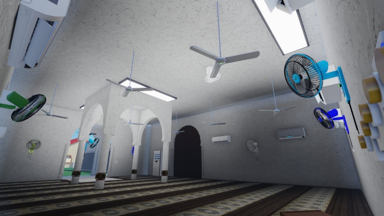 Ceiling Fan, Wall fans In Room Masjid - YouTube
