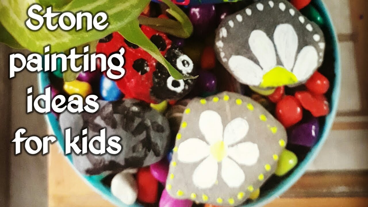 Easy rock painting || Stone art || Stone painting ideas for kids - YouTube