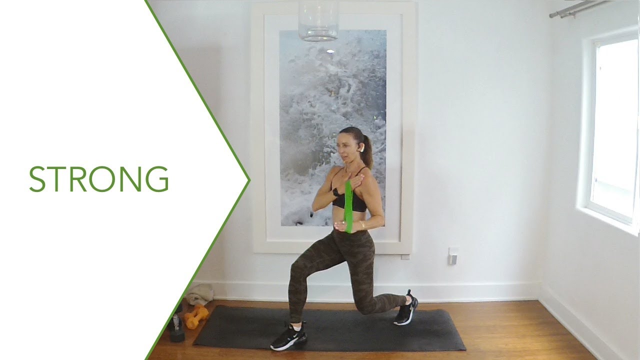 WORKOUT || STRONG || 23 Minute Dumbbell & Mini Band Total Body - YouTube