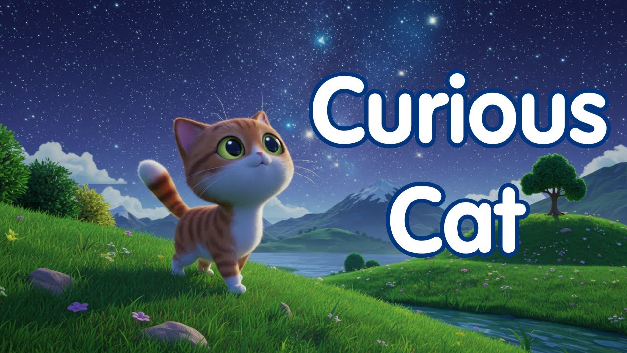 Curious Cat Story Poem | English Poem for Kids | Cute Cat Adventure ...