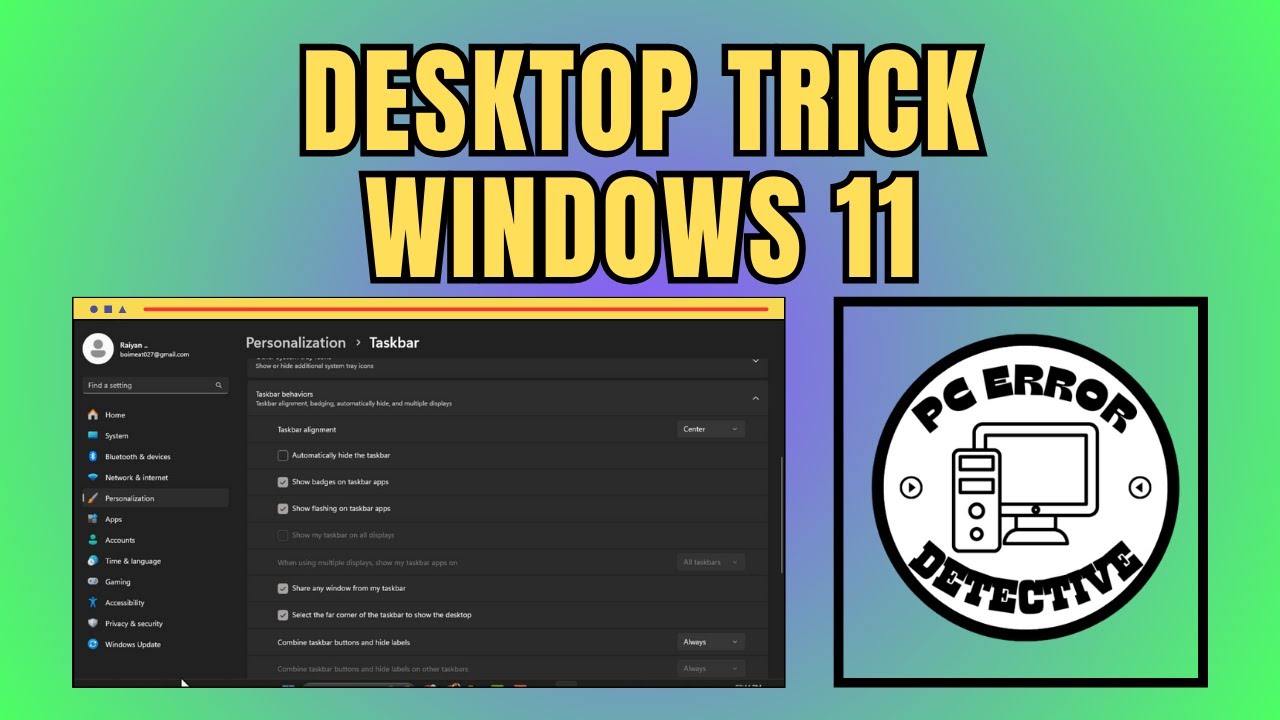 How to Show Desktop on Windows 11 - Simple Steps - YouTube