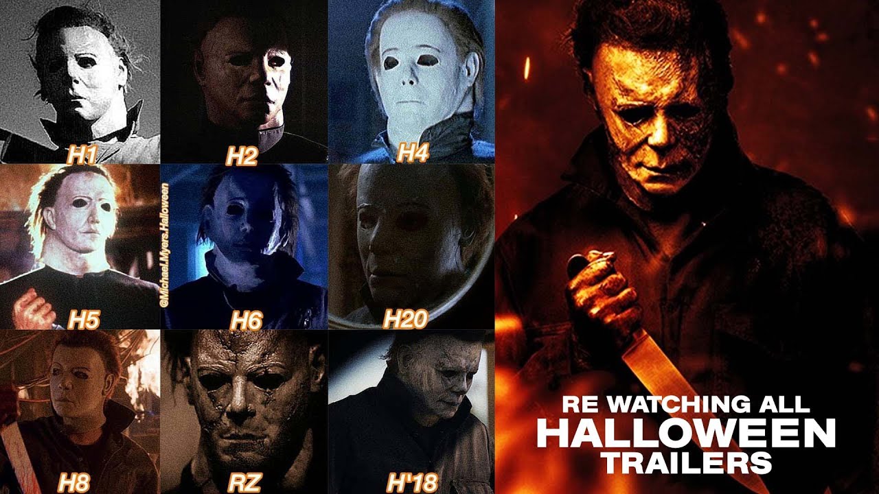 Re-Watching ALL Halloween Movie Trailers (1978-2021) - YouTube