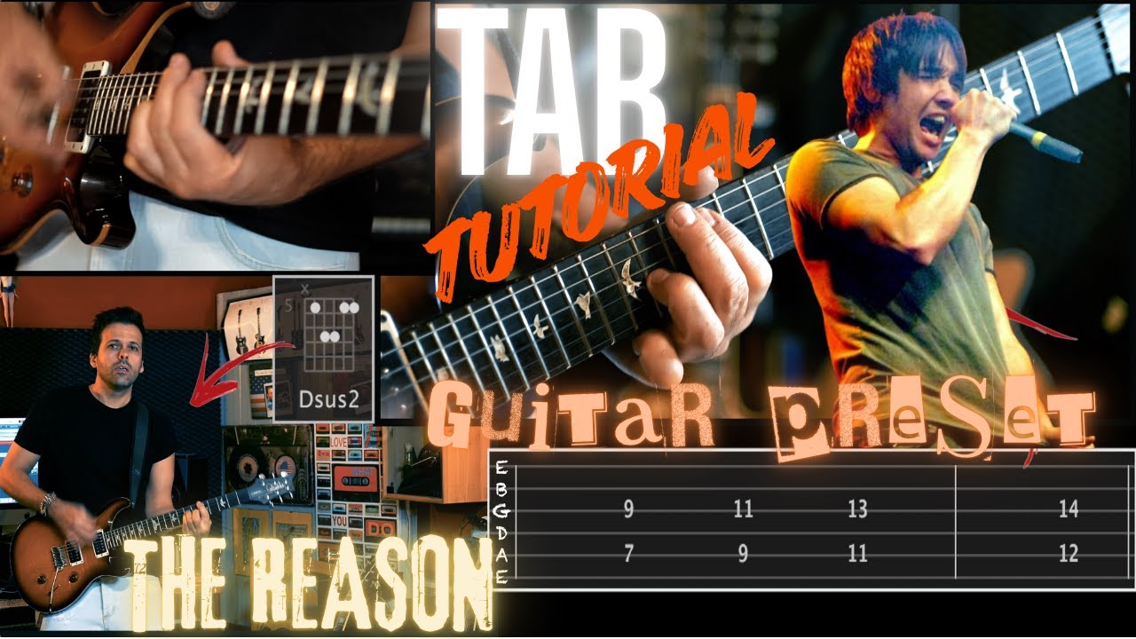 The Reason Guitar Tab Tutorial | Hoobastank Cover & Preset - YouTube