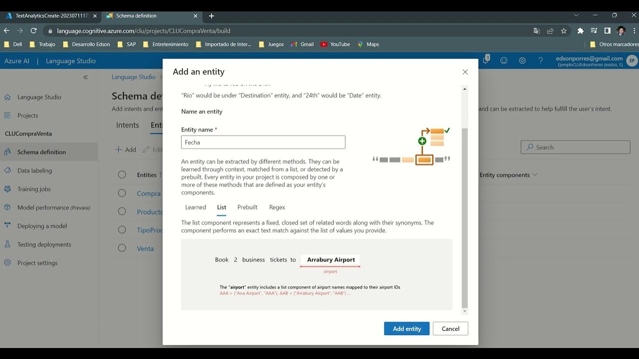 LUIS (Microsoft) CLU Cognitive Services Azure - YouTube